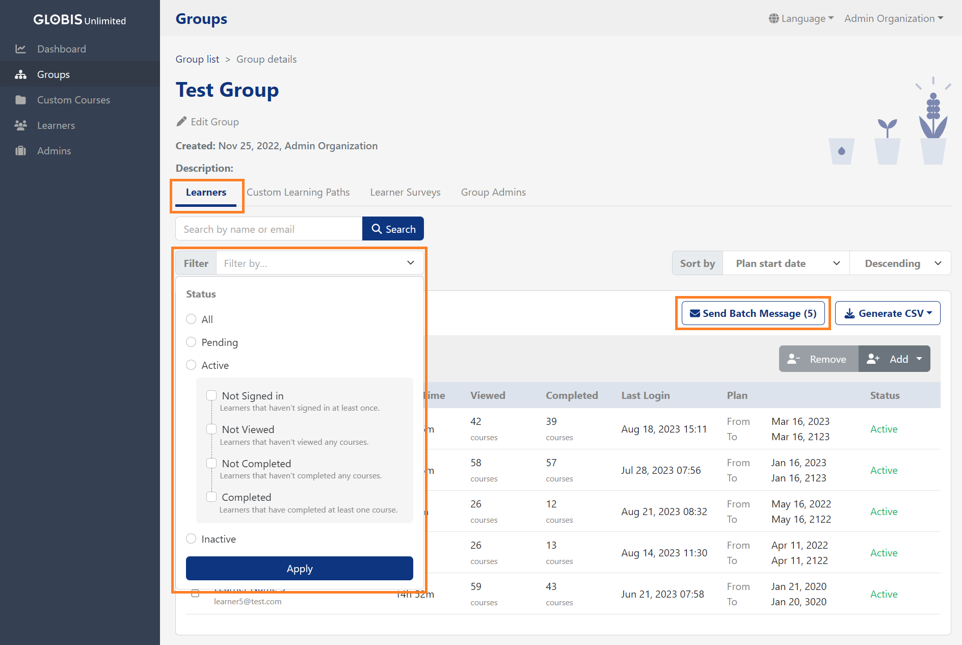 Sending Batch Messages – GLOBIS Help Center for Administrators Sending Batch Messages – GLOBIS Help Center for Administrators